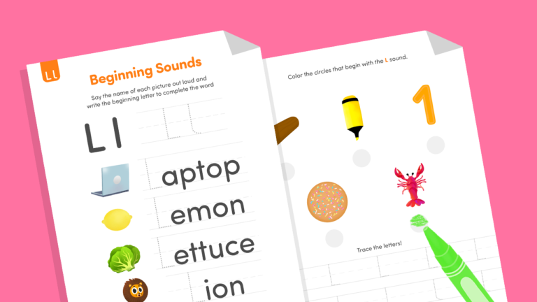 Beginning Sounds Letter L Worksheet | Early Literacy