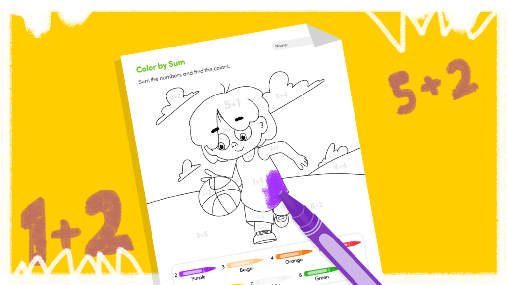 Free Color by Addition (1–10) Worksheet | Fun Math Activity