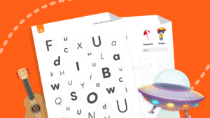 Find the Letter U Worksheet | Vowel Recognition Sheet