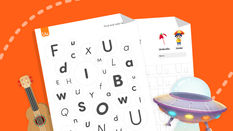 Find the Letter U Worksheet | Vowel Recognition Sheet