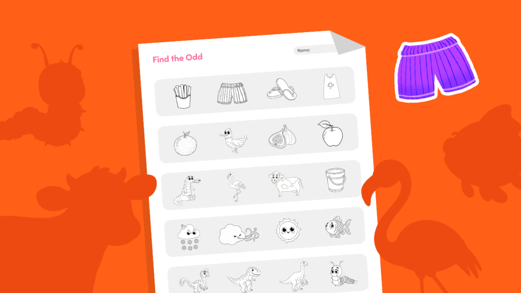 Odd One Out Worksheet for Kids | Free Printable | WonJo Kids