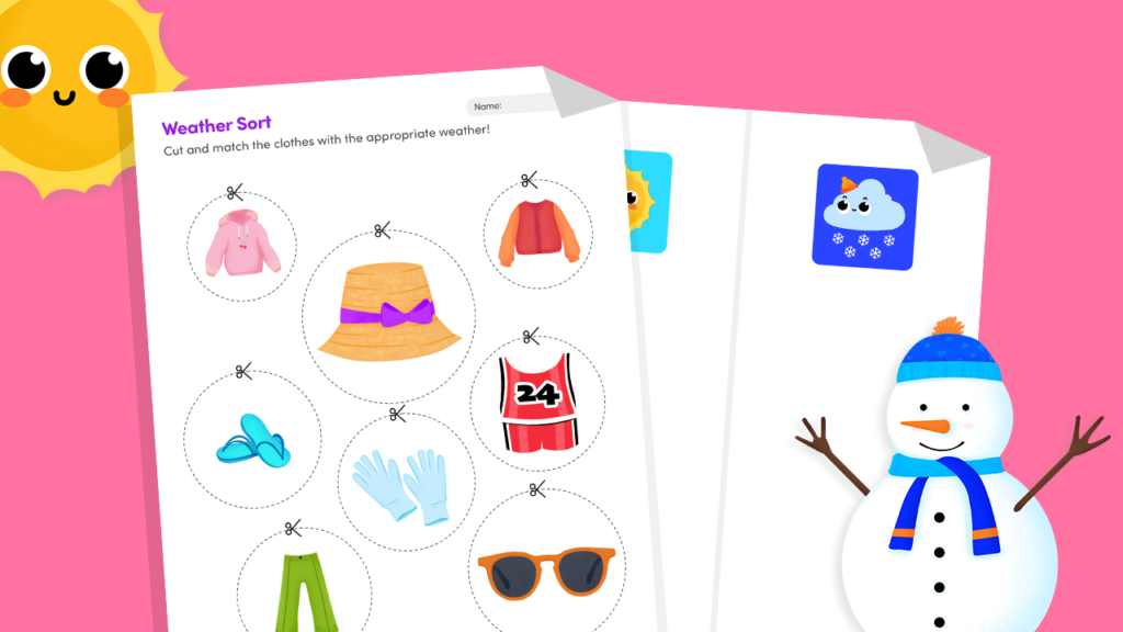 Dress for the Weather | Worksheet for Preschool Kids