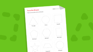 Shape Tracing Worksheet Easy | 8 Shapes | Free Printable