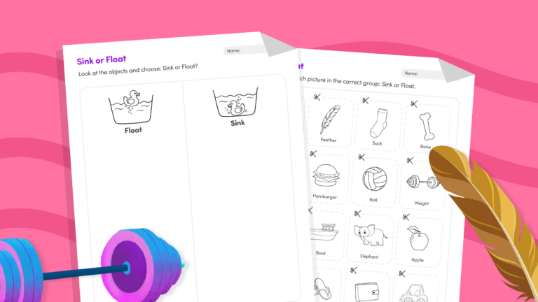 Sink or Float Worksheet for Preschoolers | Free Printable for Kids