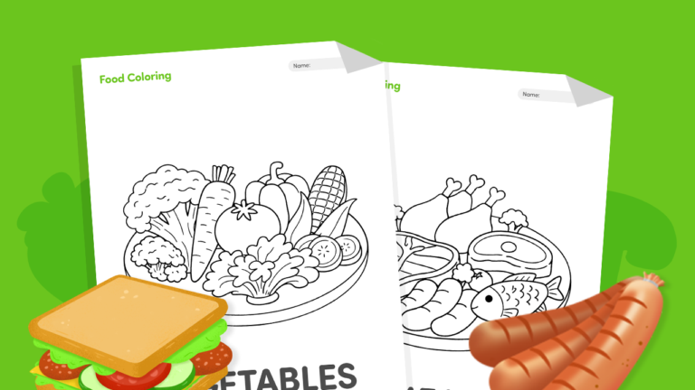 Foods Coloring Pages | Free Printable Worksheets for Kids
