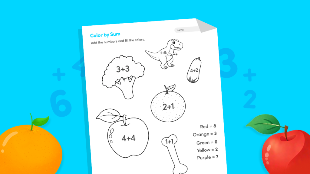 Color Inside the Lines | Free Printable Worksheets for Kids